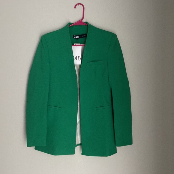 Zara | Jackets & Coats | Zara Lapelless Suit Blazer Set | Poshmark
